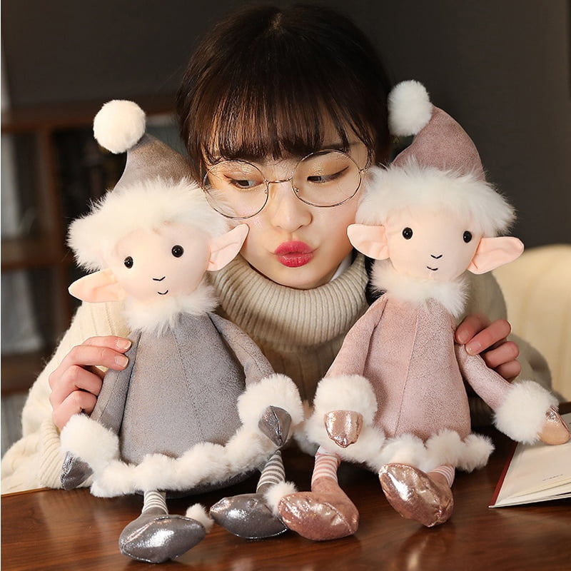 2020 New Cute Soft Elf Plush Toys Pink Grey Couple Models Cartoon ...