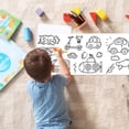 Children's Drawing Paper Sticky Drawing Roll Paper DIY Wall Coloring ...