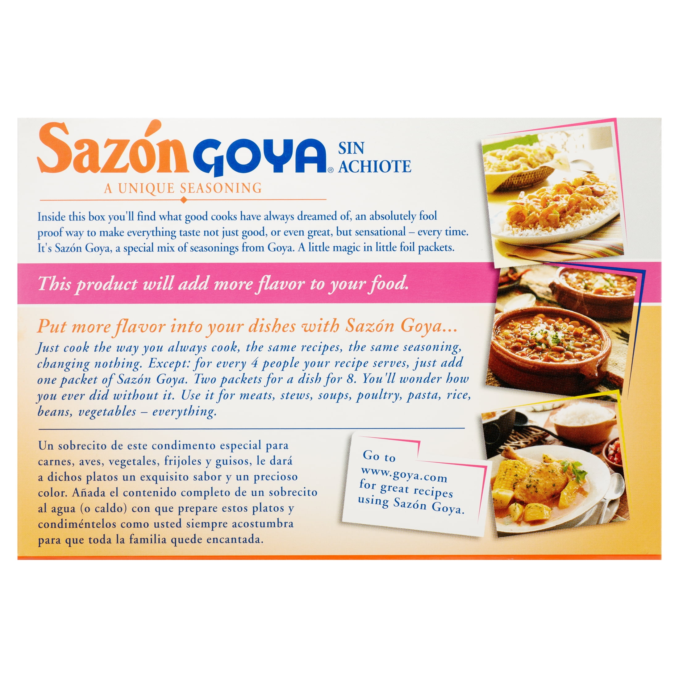 Www Goya Com For Great Recipes Using Sazon | Bryont Blog