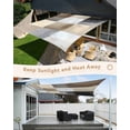 Abstract Style Sun Shade Sail 6.5'X10' Beige Brown Color Block Modern ...