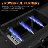 SKOK Outdoor Foldable 3 Burners Propane Griddle-31.5'' Portable Flat ...