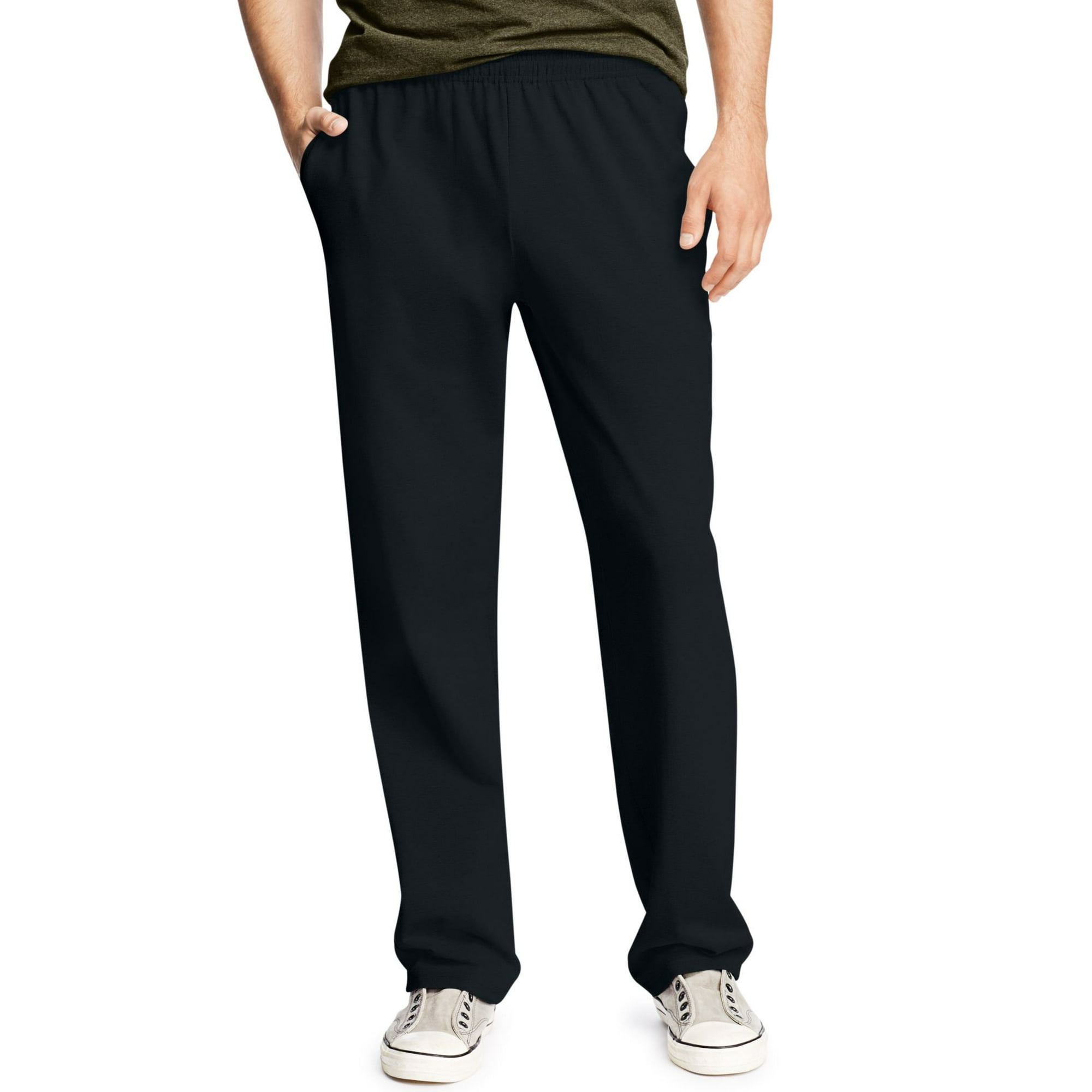 Click here for Hanes Mens X-Temp Jersey Pocket Pant  L  Black prices
