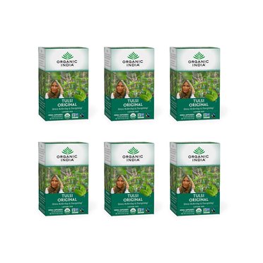 Organic India - Tulsi Focus Tea Hibiscus Cinnamon - 18 Tea Bags - Walmart.com
