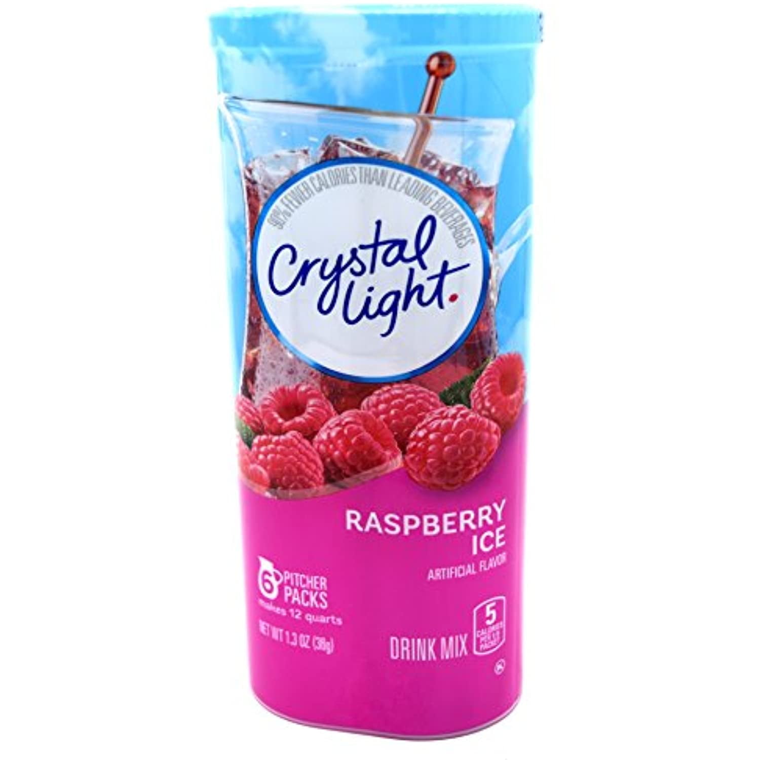 Crystal Light Raspberry Ice Flavor Drink Mix - 6 Ct - Walmart.com