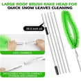 19Ft Roof Rake Brush for Snow and Leaves, Gutter Cleaning Broom Tool ...