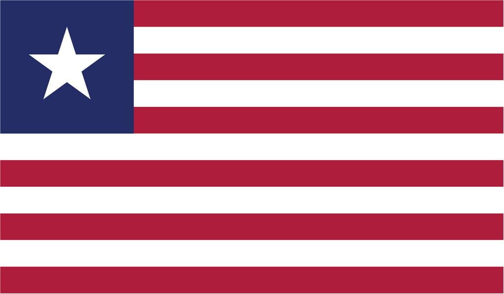2-Pack Liberia Flag Decal Sticker | 5-Inches By 3-Inches | Laminated ...