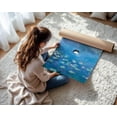 Affixzi Water Lilies Frog Pond Impressionist Art Blue Green, Unframed ...