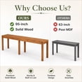 95-Inch Solid Wood Bar Height Table – Extra Long Counter Height Pub ...