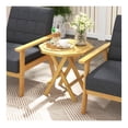 Teak Wood Coffee Table, 20 Inch Octagon Outdoor Side Table, Folding ...