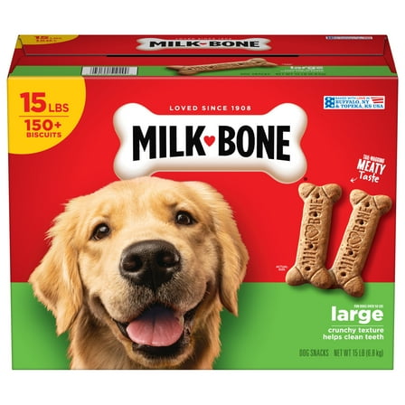 Milk-Bone Original Dog Biscuits, Large Crunchy Dog Treats, 15 lbs ...
