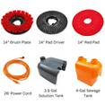 14“ Walk Behind Floor Scrubber Dryer Machine for Commercial Use, 26 ft ...