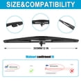 LADEWEU® 12" Rear Wiper Blades Replacement For Toyota 4Runner 2010-2024 ...