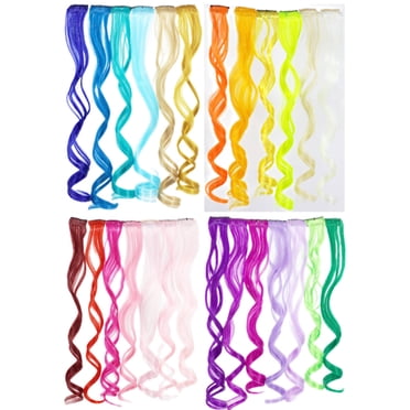 My Hair Popz Colorful Clip-in Hair Extensions for Kids - Rainbow ...