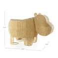 Kaplan Early Learning Company Hippo Washable Wicker Floor Basket ...