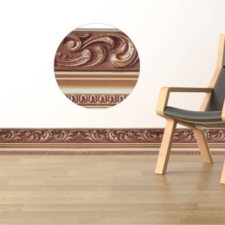 Sonew 10cm*5m Self-Adhesive 3D Wall Stickers Skirting Line Living Room ...
