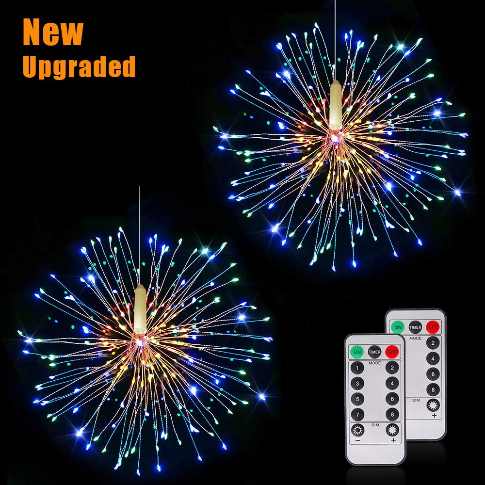 Firework Lights Copper Lights,120 LED DIY 8 Modes Dimmable String Fairy ...