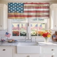 4th of July Window Valances for Kitchen, Stars and Stripes Patriotic ...