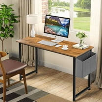HomCom Industrial Style Double Sided Computer Desk with Strong Steel ...