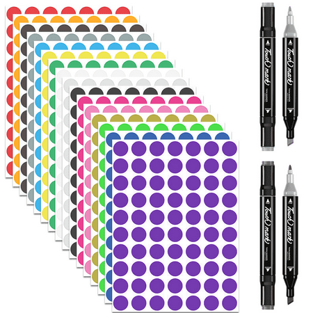 3000 pieces, 10mm dot stickers adhesive dots stickers labels marking ...