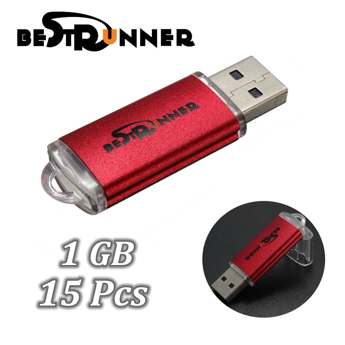 15PCS BESTRUNNER 1G 1GB USB 2.0 Flash Memory Stick Pen Drive Thumb U ...