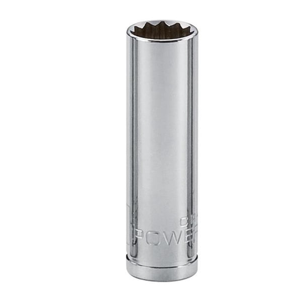 Powerbuilt- 1/2in Drive 16mm 12 Pt. Metric Deep Socket - 940157 ...