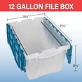 JYLP 12 Gallon Stackable Plastic Storage Container, Clear File Box with ...