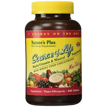 Nature's Plus Source Of Life Multi-Vitamin & Mineral Supplement, Whole ...