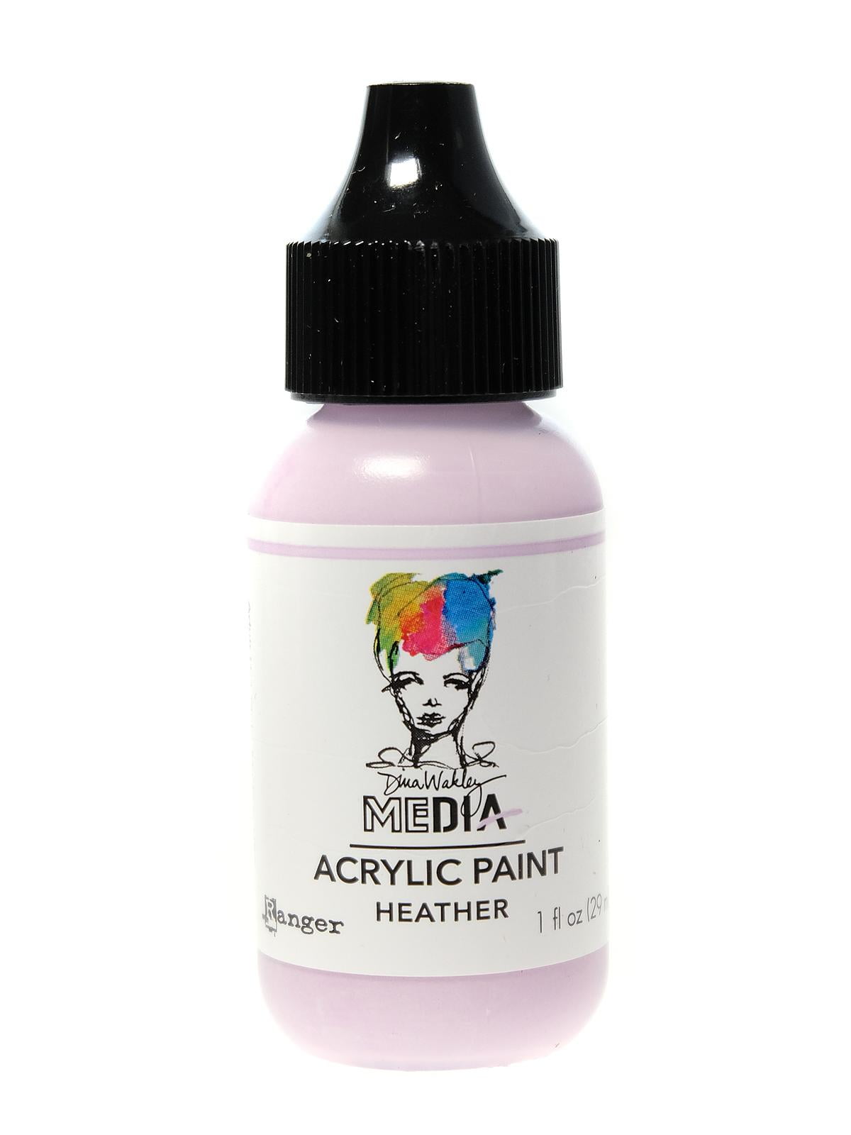 Dina Wakley Media Heavy Body Acrylic Paints 1 oz., bottle, heather ...
