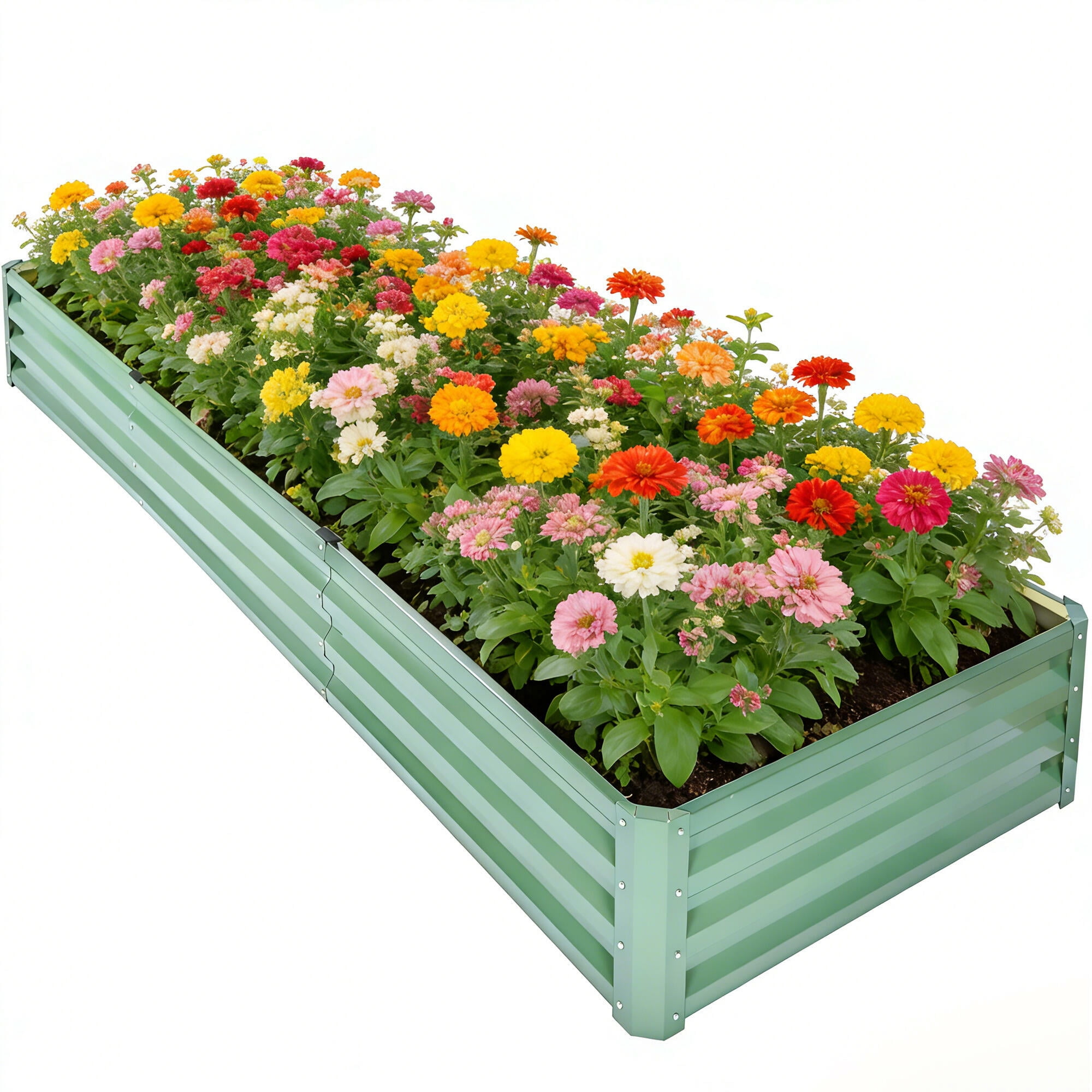 Click here for Yardlab 8 X 3 X 1ft Galvanized Metal Raised Garden... prices