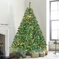 Coolmade 6ft LED Pre-Lit Spruce Artificial Christmas Tree with Warm ...
