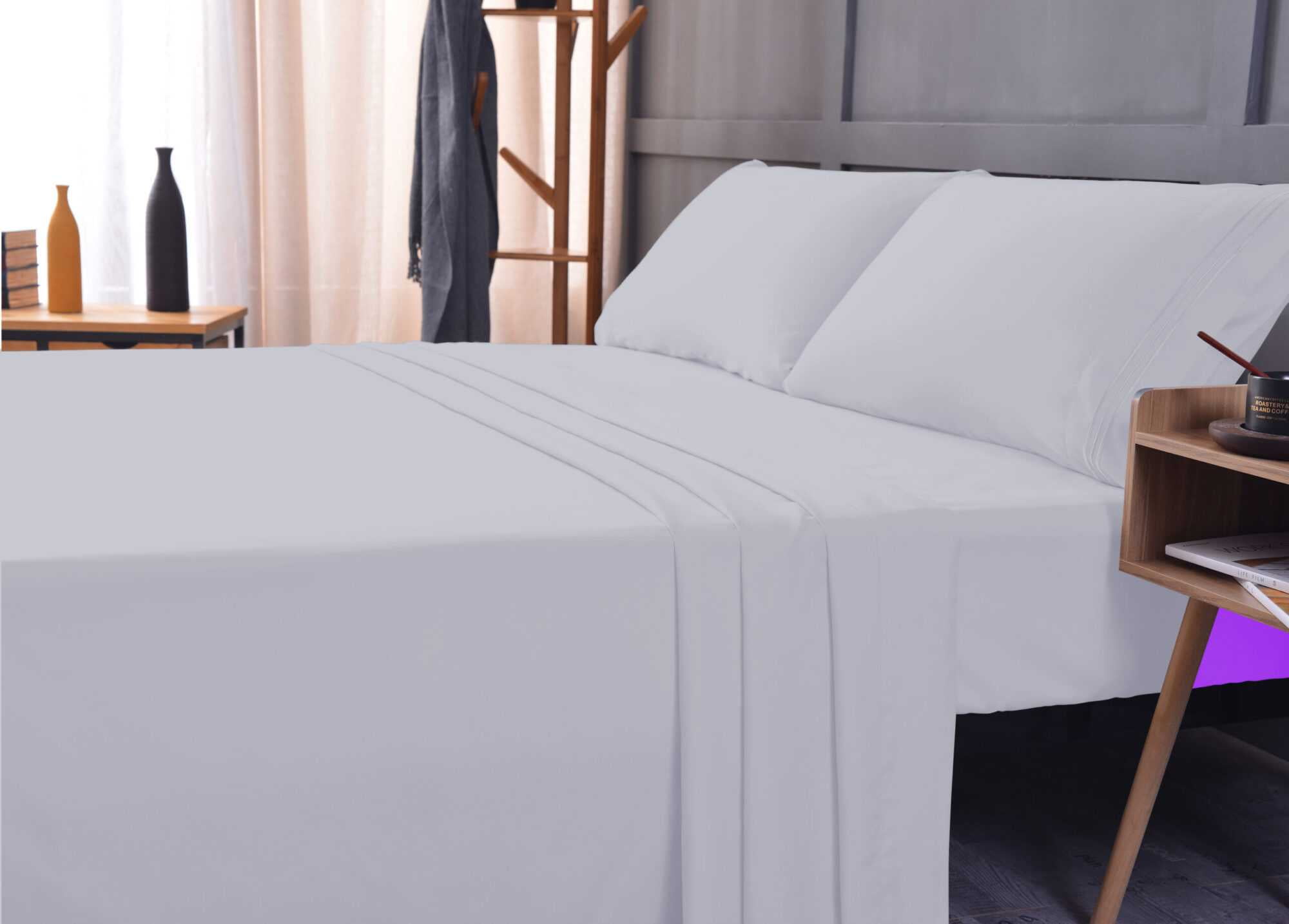the Season Essentials Wrinkle Free Sheet Sets with Deep Pockets & Stain ...