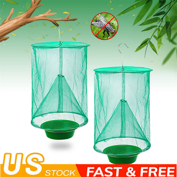 Lohoms Ranch Fly Traps, 2 Packs Outdoor Fly Trap Catcher Killer Bug ...
