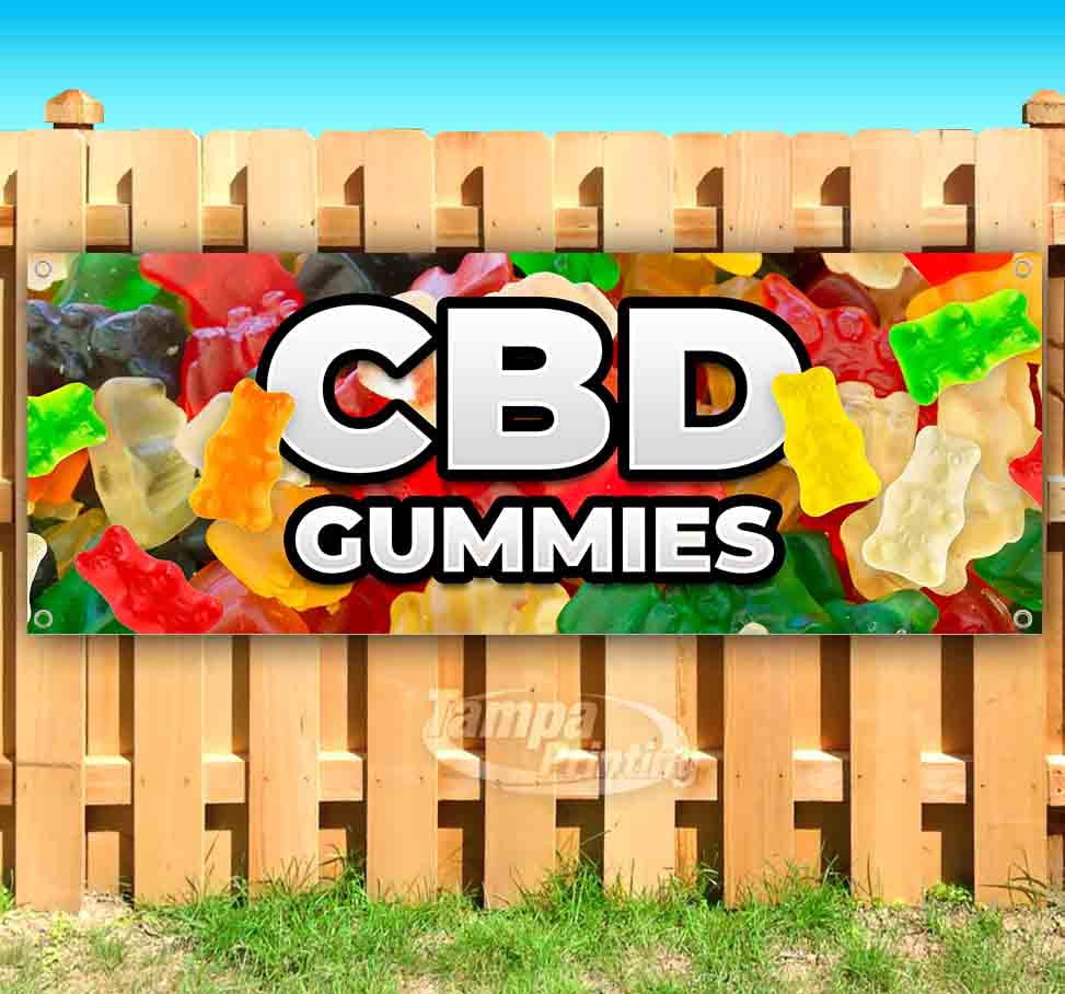 CBD Gummies 13 oz Vinyl Banner With Metal Grommets - Walmart.com