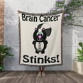 Brain Cancer Stinks Skunk Awareness Ribbon Cause Design, Woven Blanket ...