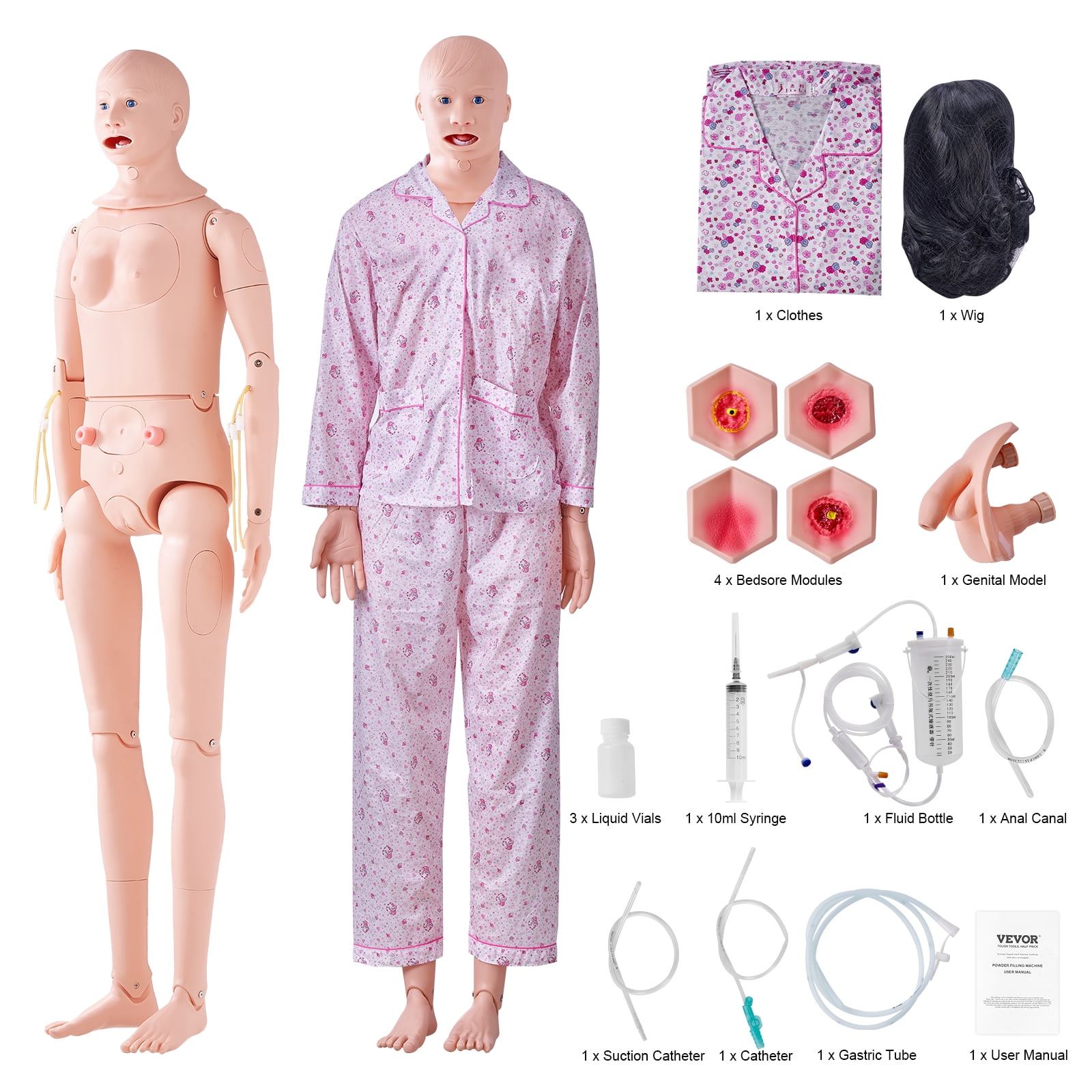 Click here for Vevor Nursing Training Manikin  Male/Female Life S... prices