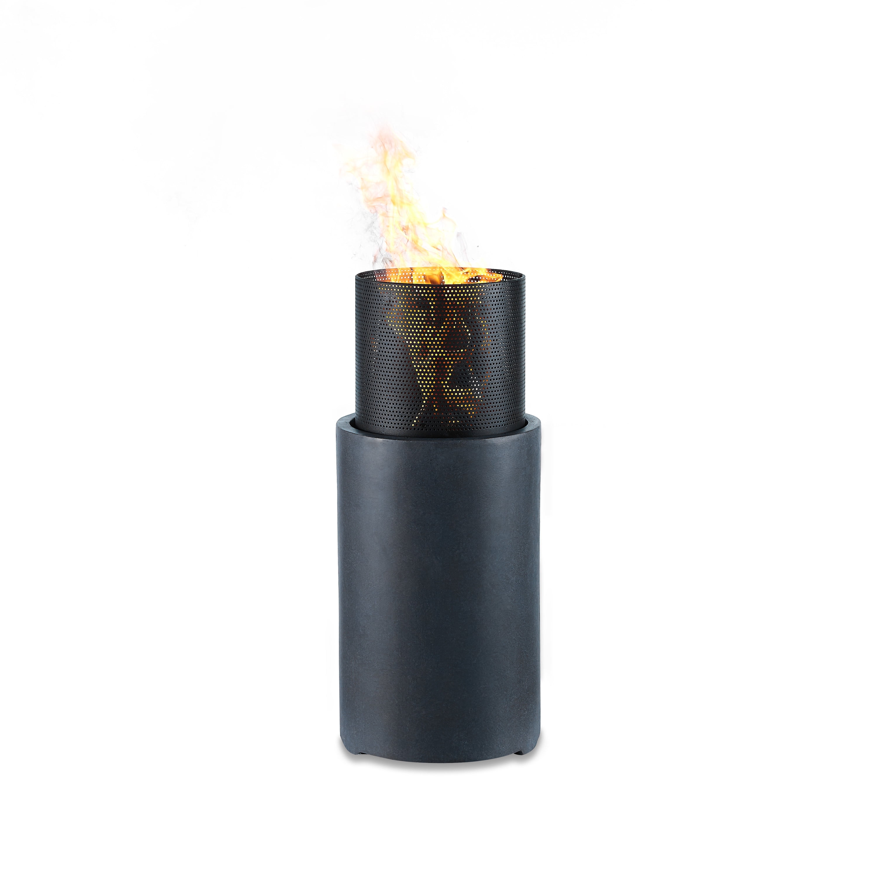 Danya B. 30" Wood Burning Faux Stone Fire Column - Walmart.com