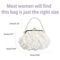 2026 Elegant Pearl Floral Clutch for Women Kiss Lock Evening Bag Cute ...