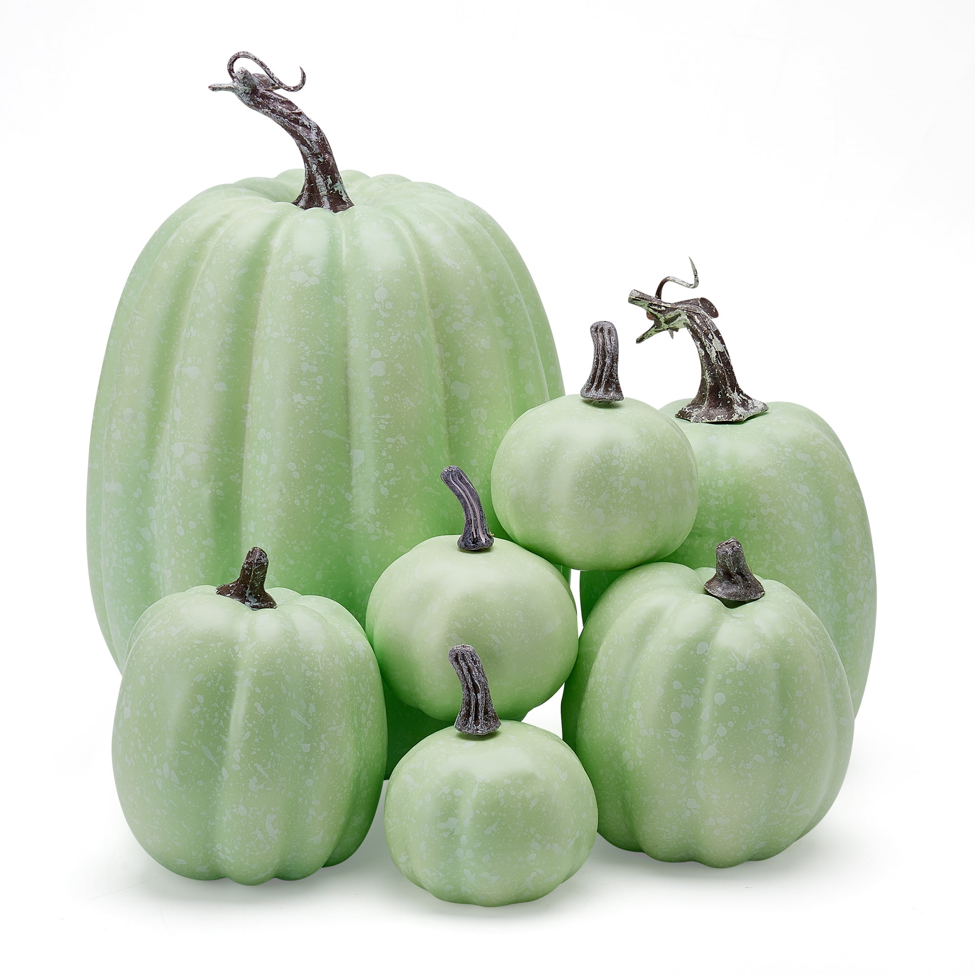 Votuleazi 7Pcs Halloween Decorations Faux Pumpkin Set, Autumn ...