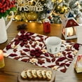 7 Piece Linen Table Runner and Placemats Set, Autumn Leaves Floral ...