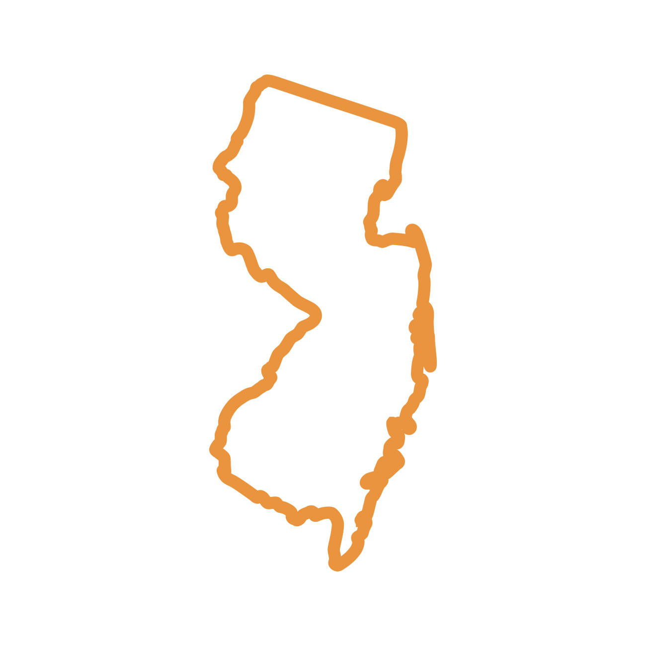 New Jersey Outline Sticker Decal Die Cut - Self Adhesive Vinyl ...