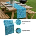 Blue Floral Table Runner, Country Vintage Farmhouse Botanical Pastoral ...