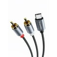 SOOMFON USB C to 2 RCA Stereo Audio Cable, Male to Male Y-Splitter Cord for Phone, Home Theater ...