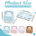 40pcs 4 Colors Large Gable Boxes Color Series Gift Favor Bag Goodie ...