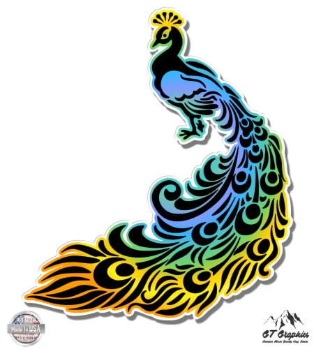 Peacock - 8" Vinyl Sticker - For Car Laptop I-Pad - Waterproof Decal ...