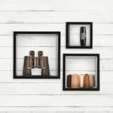 Gallery Solutions 3-Piece Nested Cubes, Black - Walmart.com