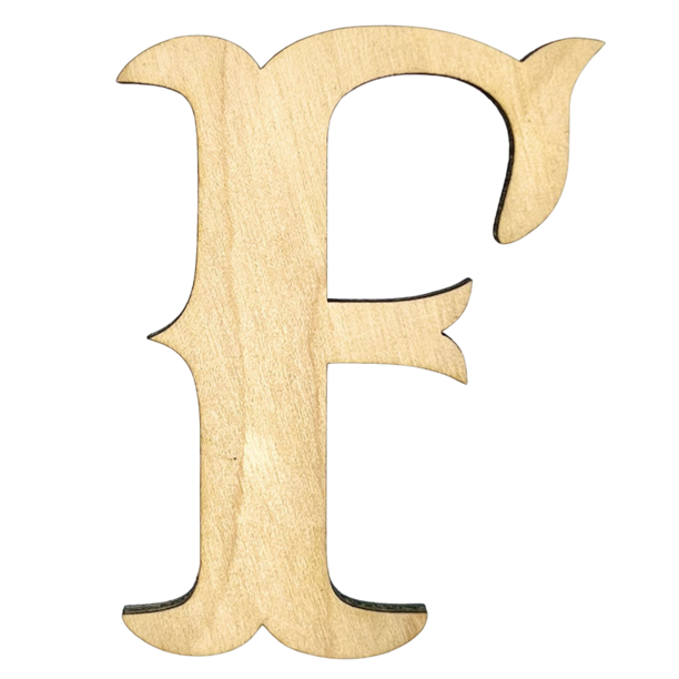 Krafty Supply 18" Tall Birch Plywood Letter F |1/4" Thick | Western ...