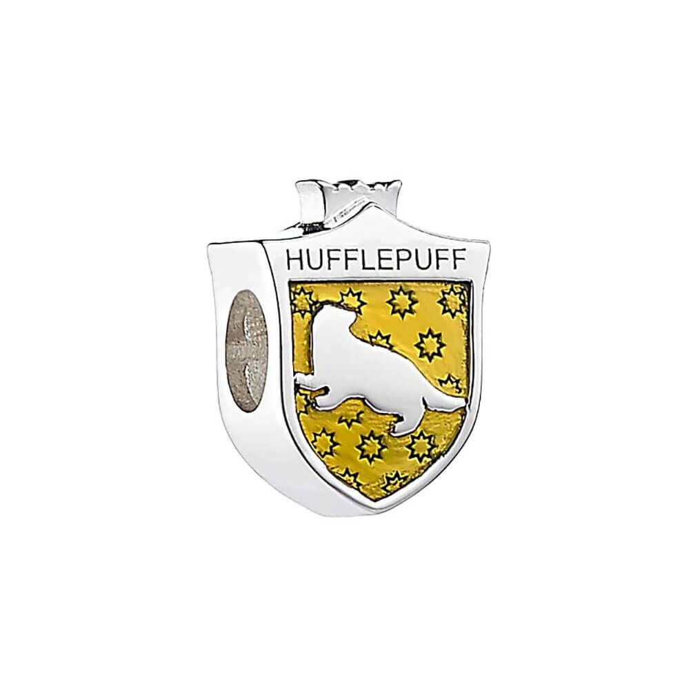Harry Potter Sterling Silver Hufflepuff House Shield Spacer Bead ...