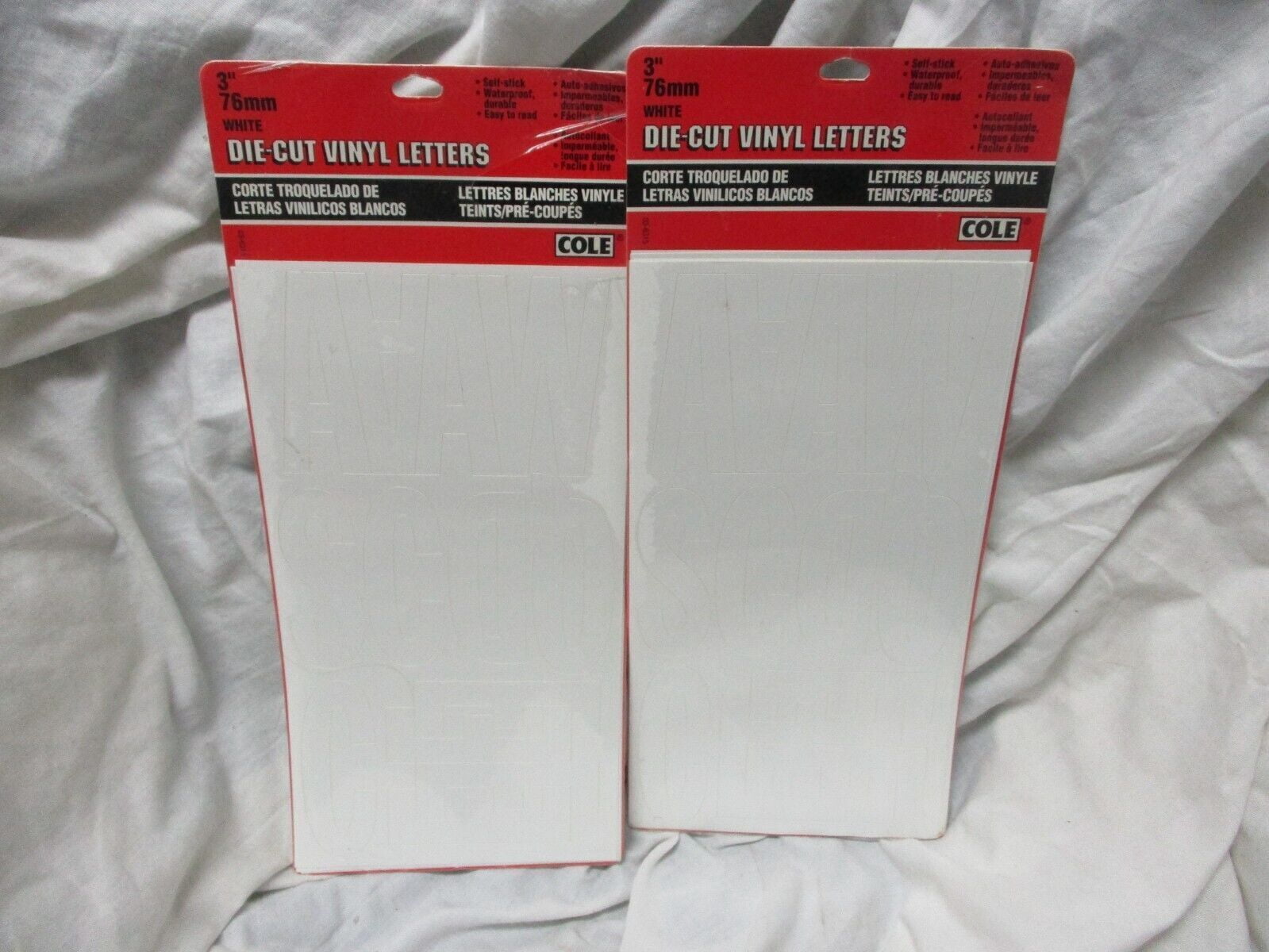 Cole Mailbox Stickers Die Cut Vinyl Numbers, 3" White 2 Pack - Walmart.com