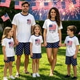 4th of July Family Matching Outfits Red White Blue Patriotic Short ...