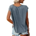 MOSHU V Neck Cap Sleeve Women's T-Shirts, Basic Loose Fit Tank Tops for ...